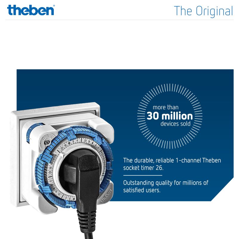 Analoge Zeitschaltuhr/Steckdosen Schaltuhr theben-timer 26